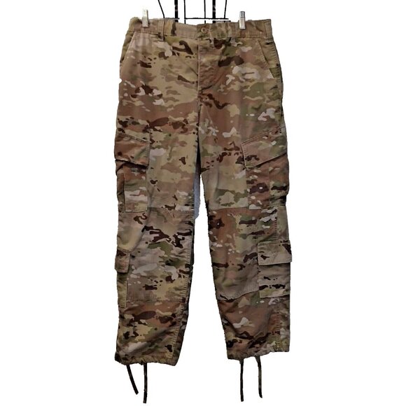 USA Army | Pants | Army Camo Buttonfly Cargo Pants Distress Front Back ...